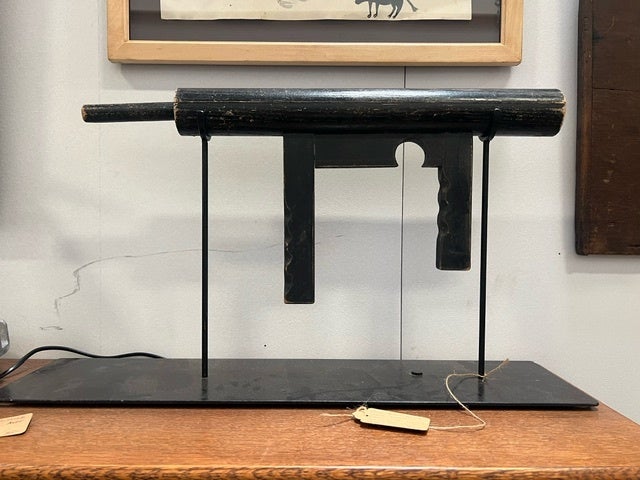 Folk Art Hand Made Machine Gun With Custom Stand | Decatur Estate ...
