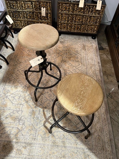 Pair Industrial Bar Stools | Decatur Estate Vintage Market