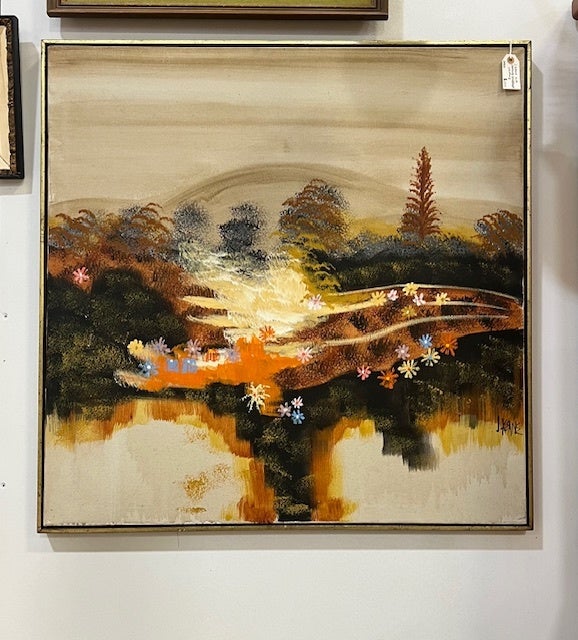 J. Keane Mid Century Landscape Painting | Decatur Estate Vintage Market